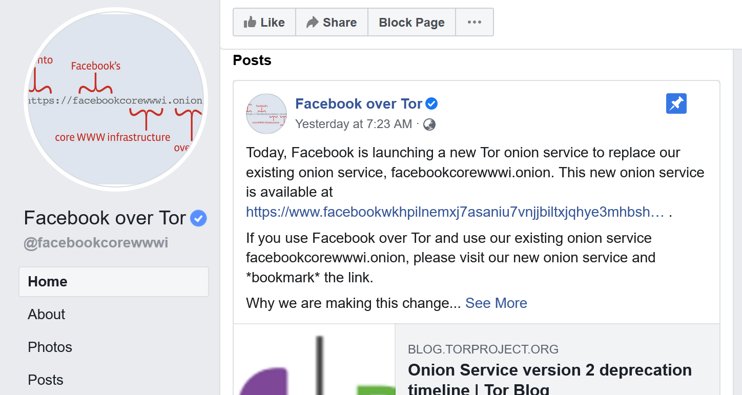 Facebook finally launches new V3 onion dark web domain