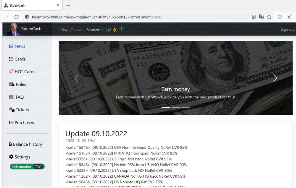 Dark web marketplace BidenCash gives away 1.2 million free credit card ...
