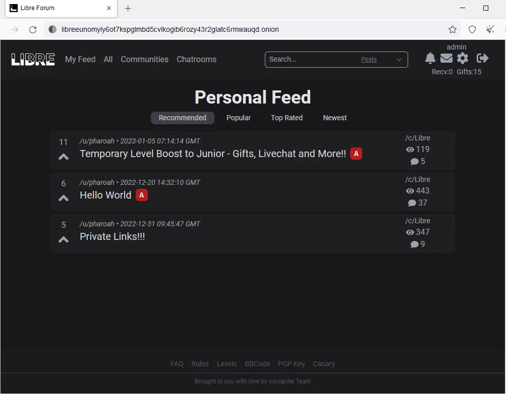 Incognite Team launches new dark web forum Libre Forum
