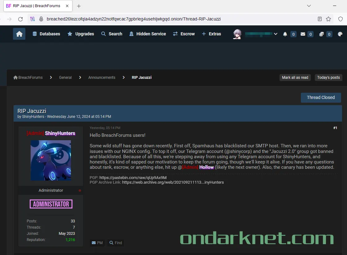 Floundering, BreachForums goes online again on dark web and clearnet ...