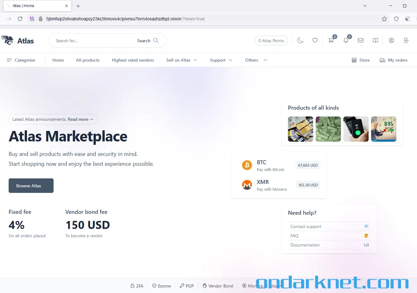 Atlas Market, a new darknet marketplace, is growing and gaining ...