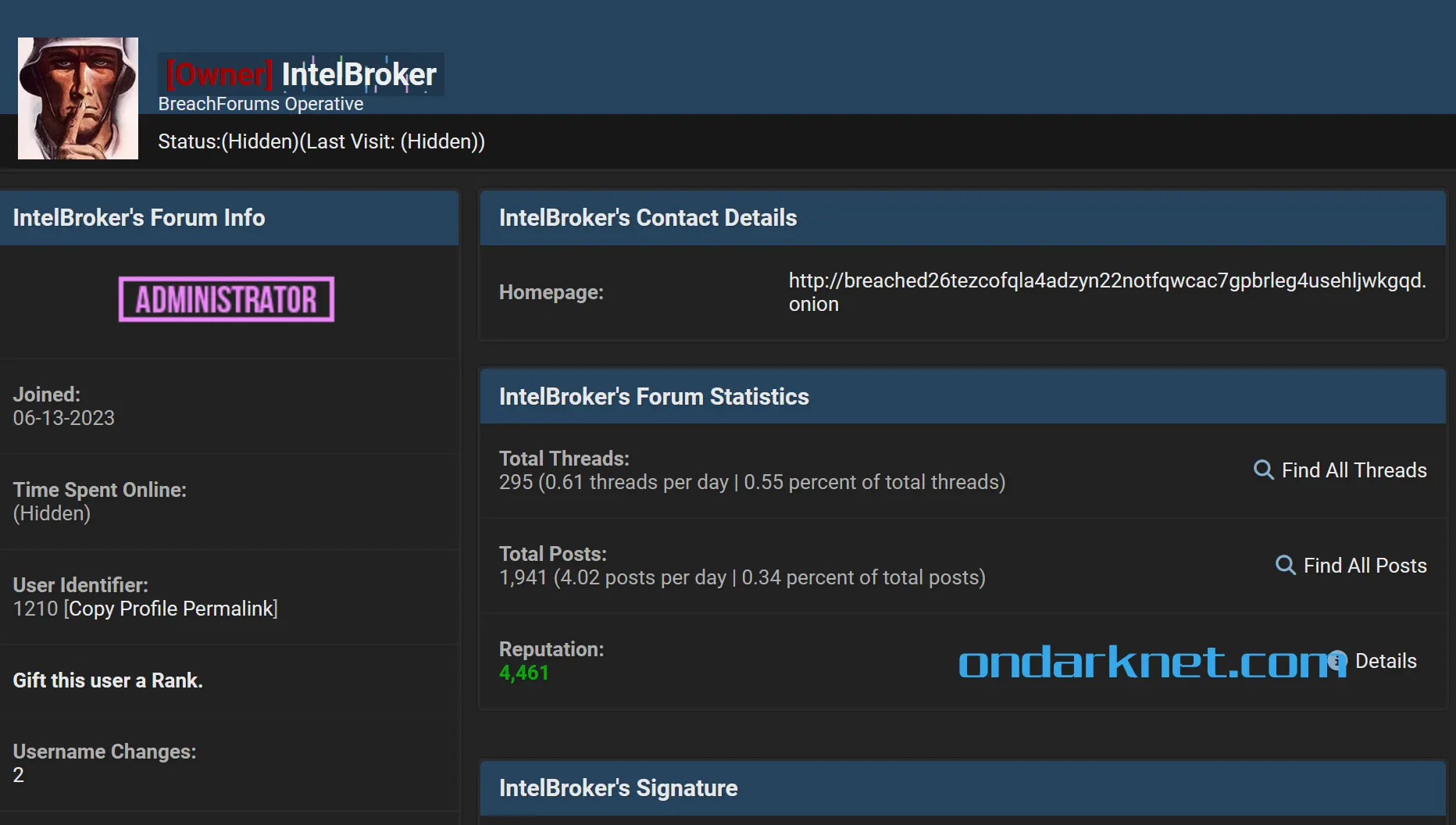 An introduction to the five operational administrators of BreachForums ...